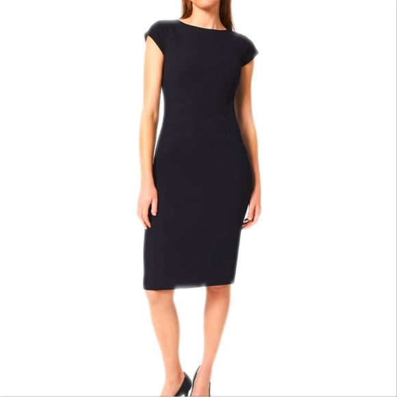 kate spade | Dresses | Kate Spade Black Sheath Dress Bow Back Zipper ...
